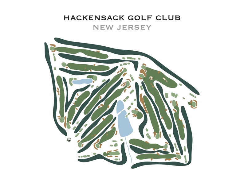 Hackensack Golf Club NJ Golf Course Map Home Decor Golfer - Etsy