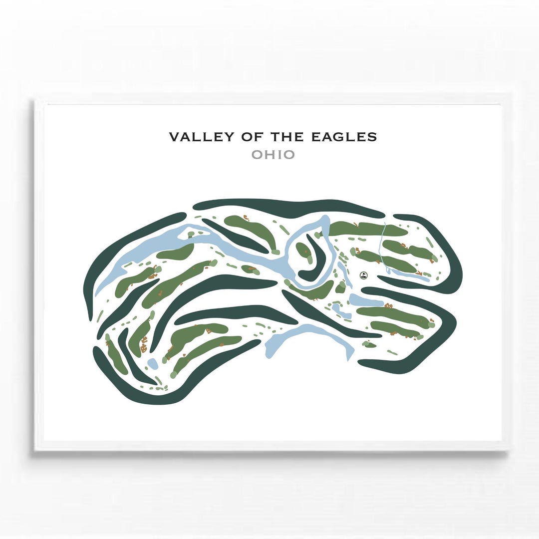 Valley of the Eagles Golf Club, OH | Golf Course Map,decor, Golfer Gift ...