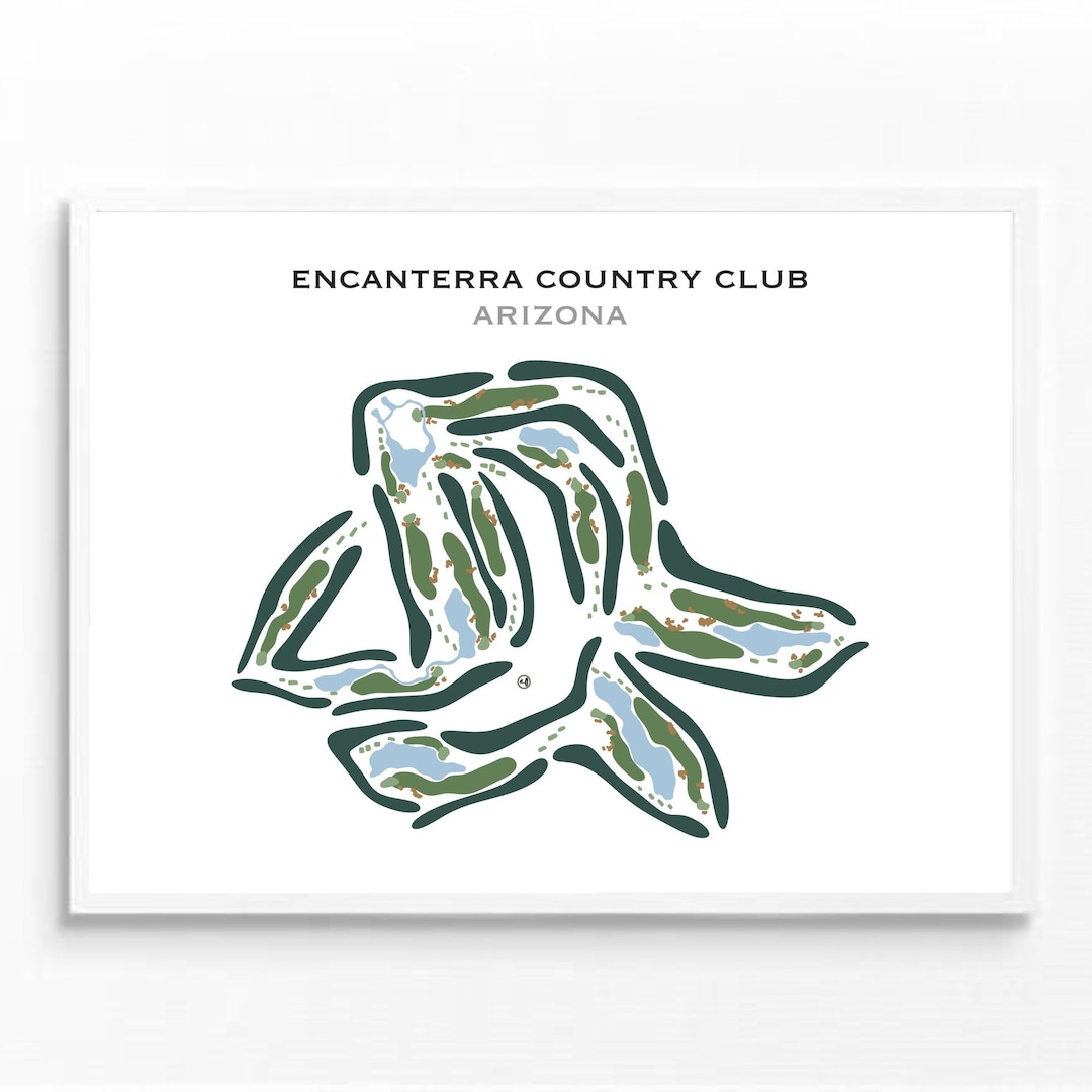 Encanterra Country Club, AZ | Golf Course Map, Golf Map, Golfer Gift ...