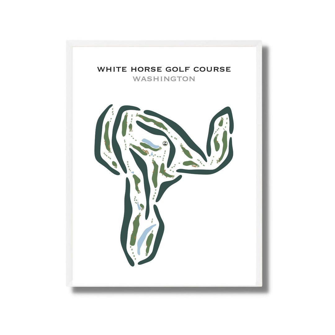 White Horse Golf Course, WA | Golf Course Map, Golf Map, Golfer Gift ...