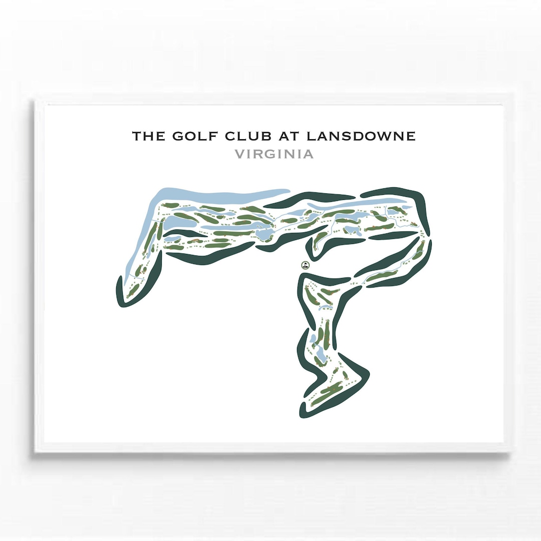 The Golf Club at Lansdowne, VA | Golf Course Map, Golf Map, Golfer Gift ...