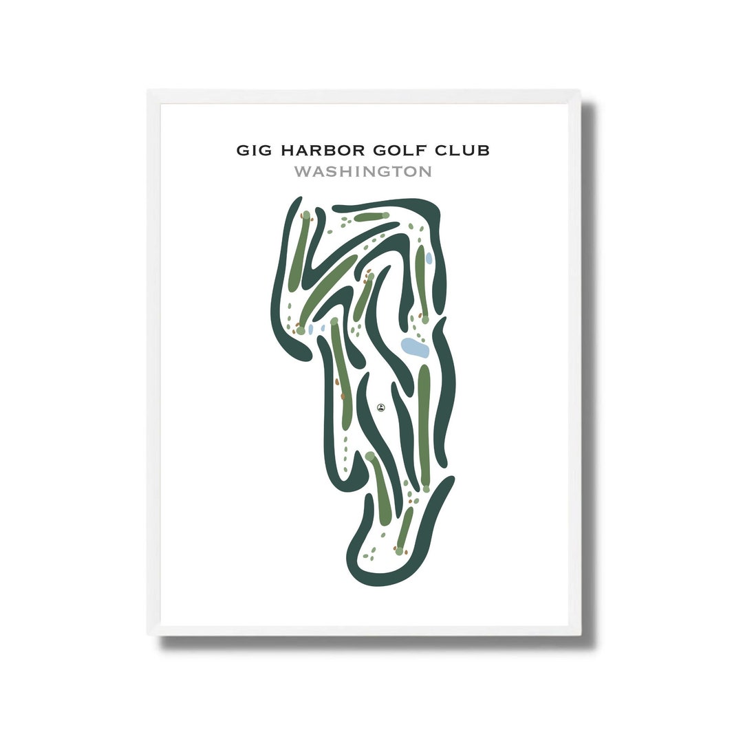 Gig Harbor Golf Club Course, WA | Golf Course Map, Golf Map, Golfer ...