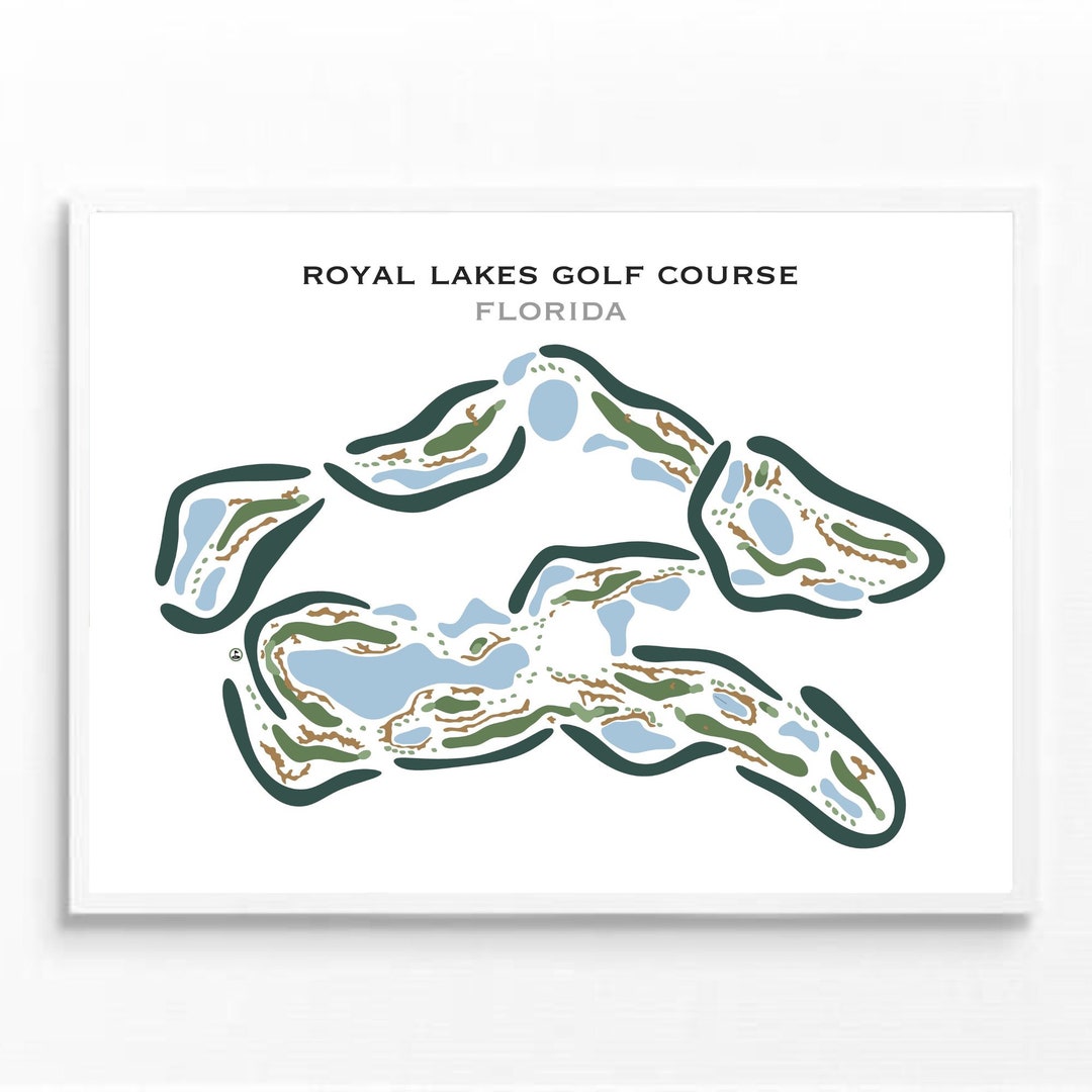 Royal Lakes Golf Club, Florida, Golf Course Print, Golf Gifts for Men ...