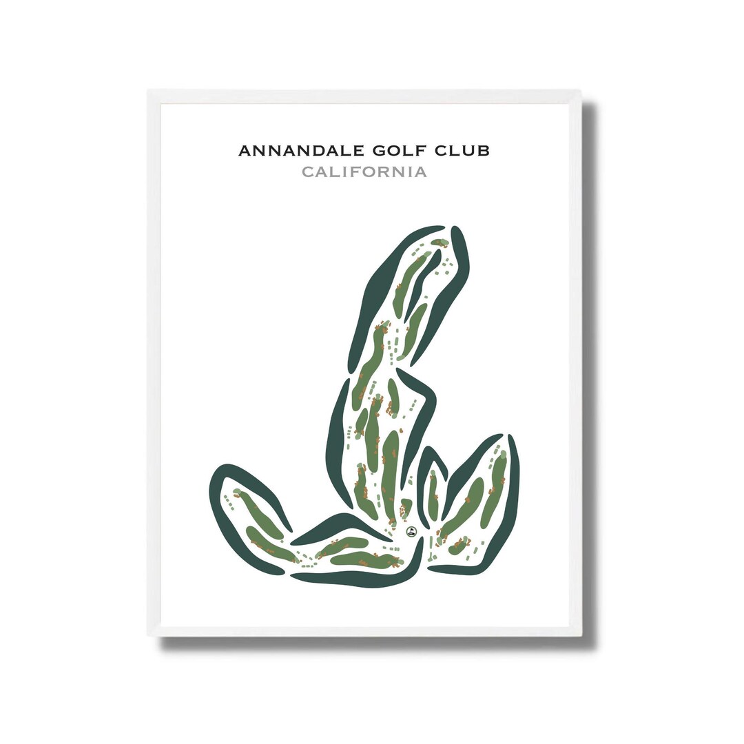 Annandale Golf Club, CA | Golf Course Map, Golf Map, Golfer Gift for ...