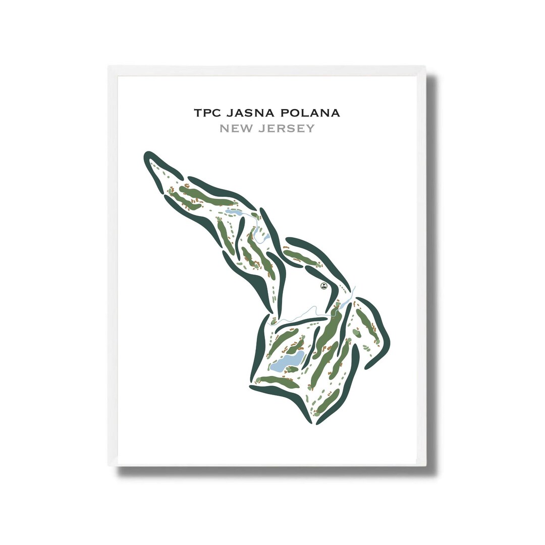 TPC Jasna Polana, New Jersey | Golf Course Map, Golf Map, Golfer Gift ...