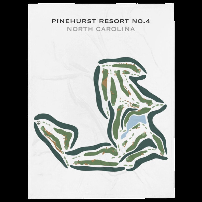 Pinehurst Resort No. 4, NC Golf Course Map, Home Decor, Golfer Gift for ...