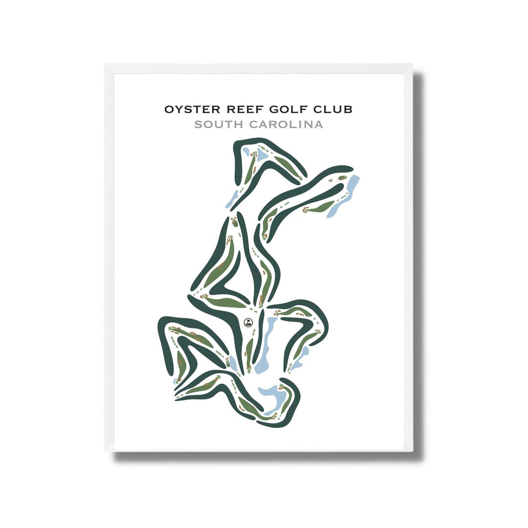 Golf Club Prints- Oyster Reef South Carolina Golf Course Map | Golf ...