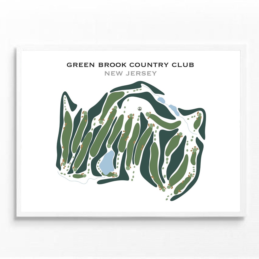Green Brook Country Club, NJ | Golf Course Map, Golf Map, Golfer Gift ...