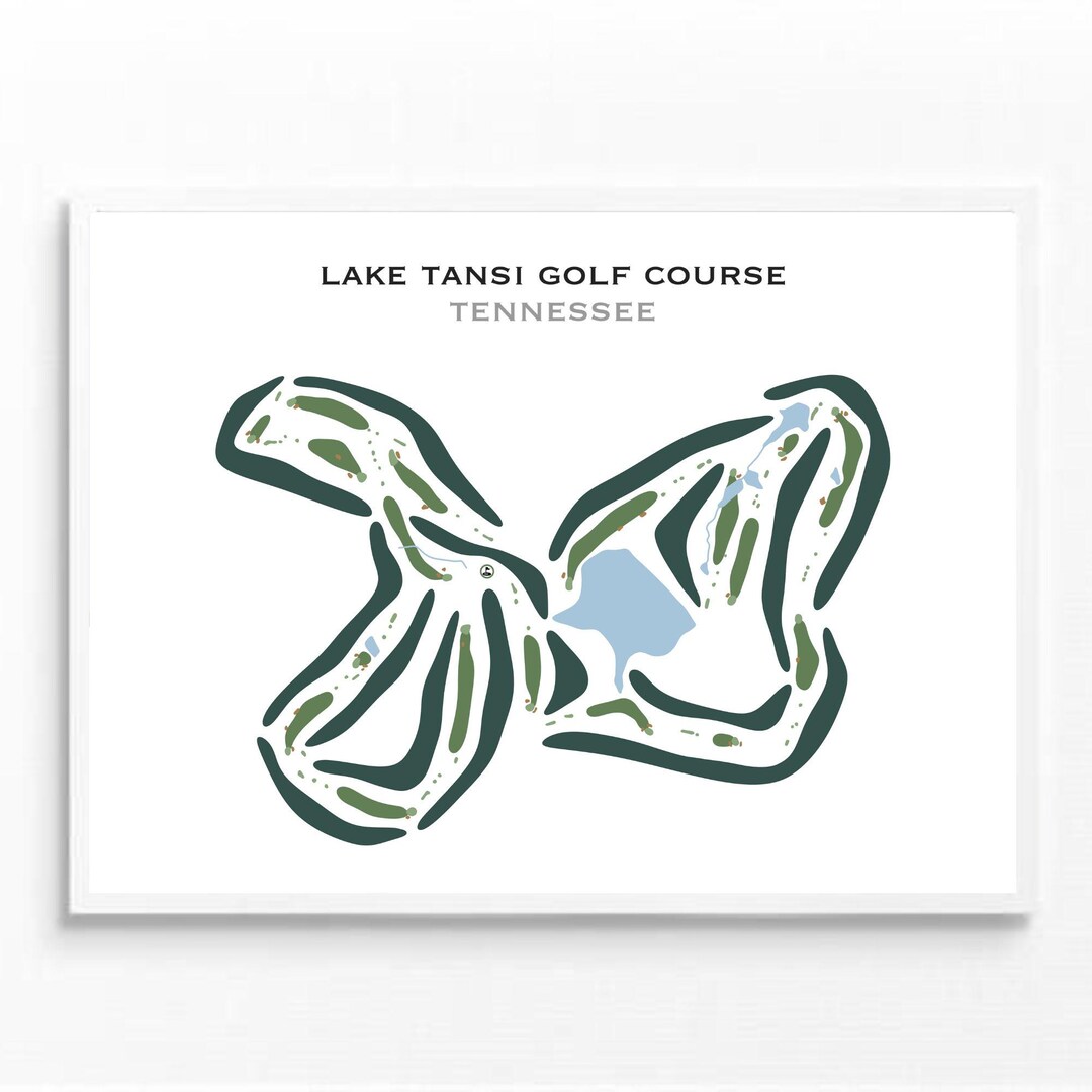 Lake Tansi Golf Course, TN | Golf Course Map, Golf Map, Golfer Gift for ...