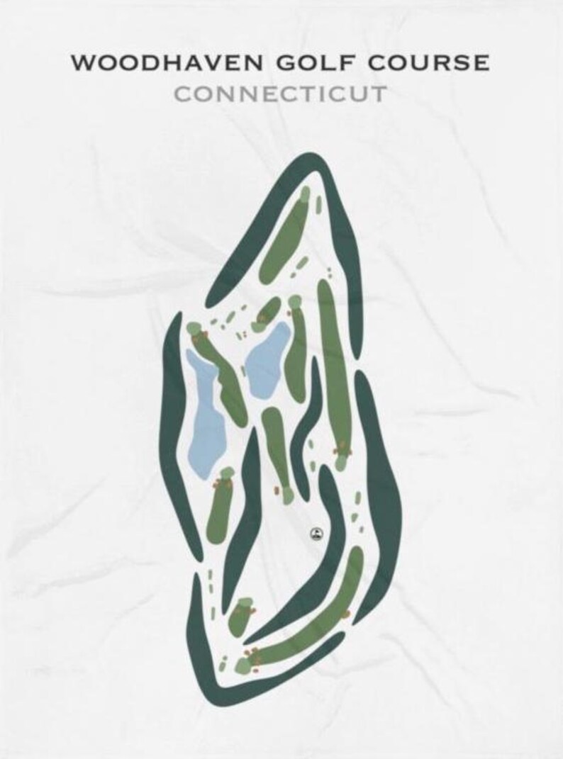 Woodhaven Golf Course, CT | Golf Course Map, Golf Map, Golfer Gift for ...