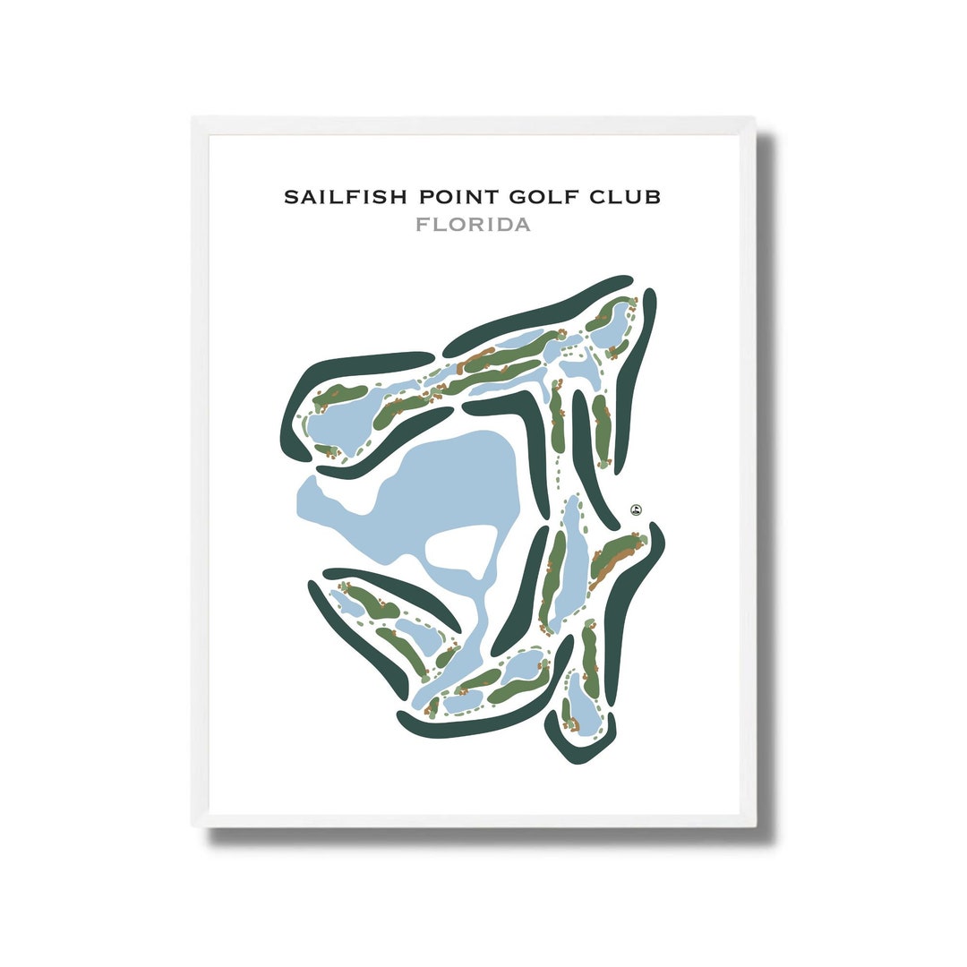 Sailfish Point Golf Club, FL | Golf Course Map, Golf Map, Golfer Gift ...