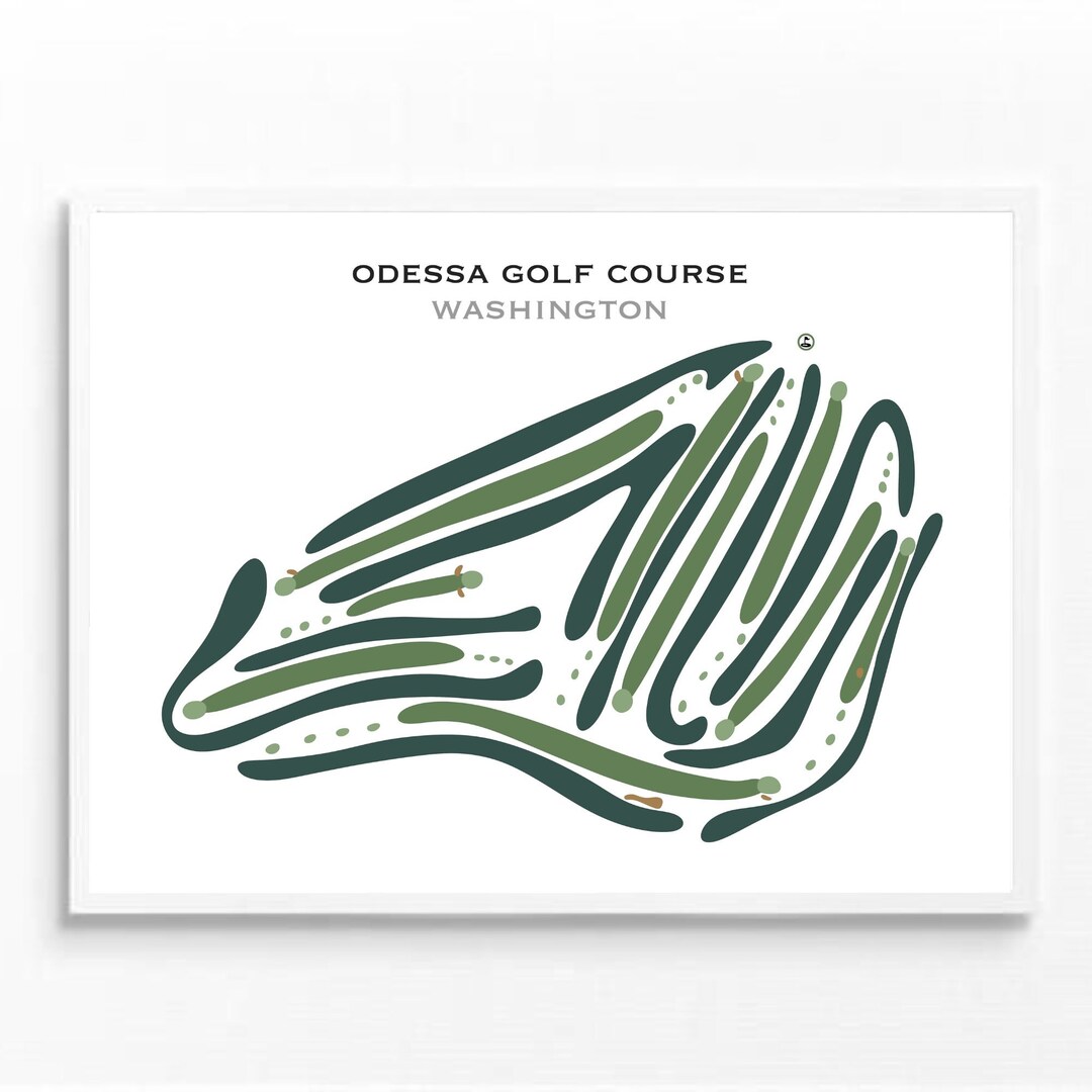 Odessa Golf, Washington | Golf Course Map, Golf Map, Golfer Gift for ...
