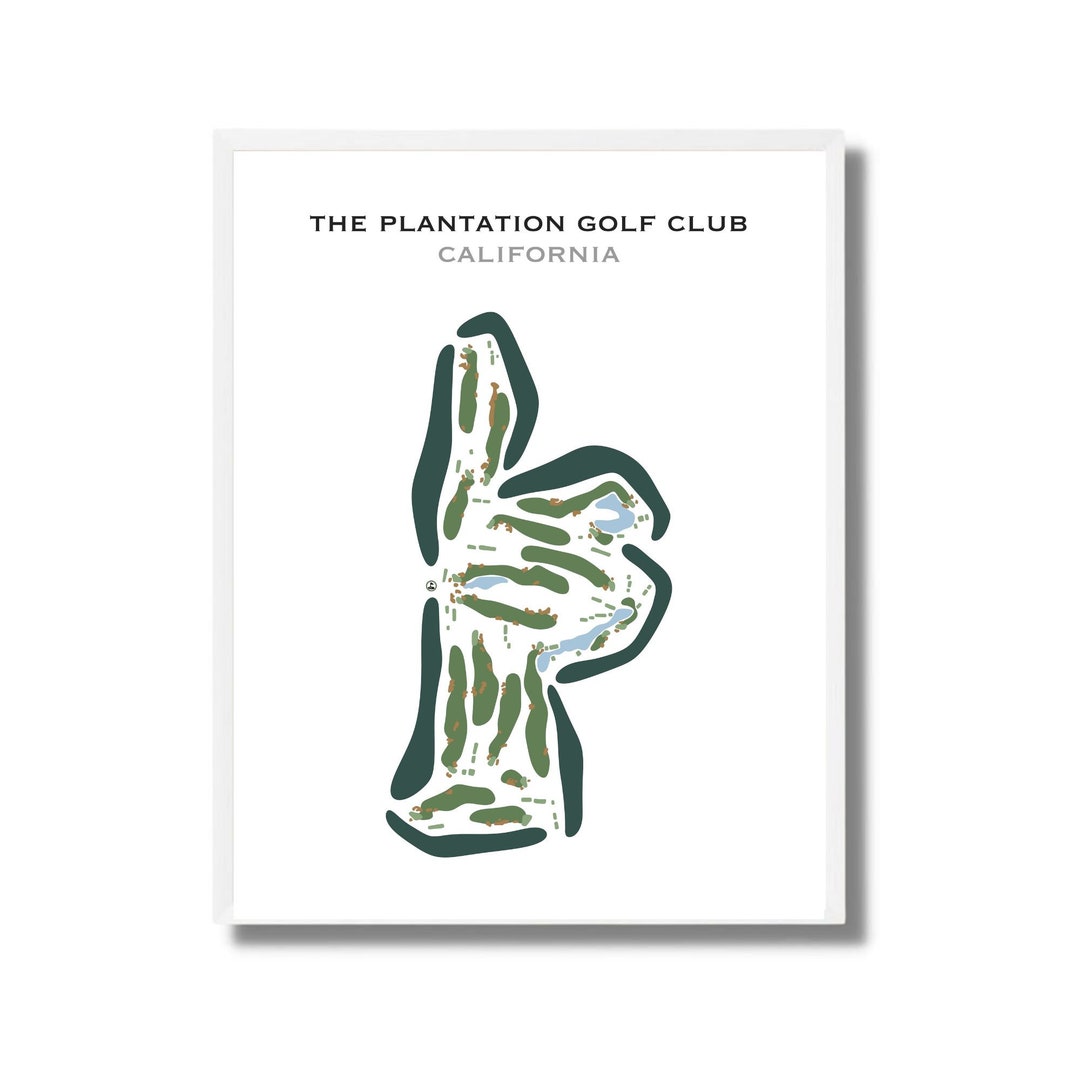 The Plantation Golf Club, CA | Golf Course Map, Golf Map, Golfer Gift ...