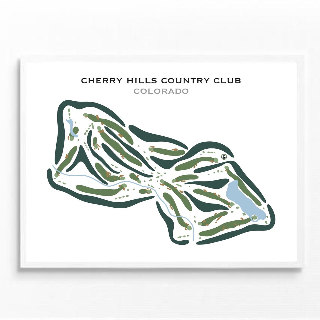 Cherry Hills Country Club, CO | Golf Course Map, Golf Map, Golfer Gift ...