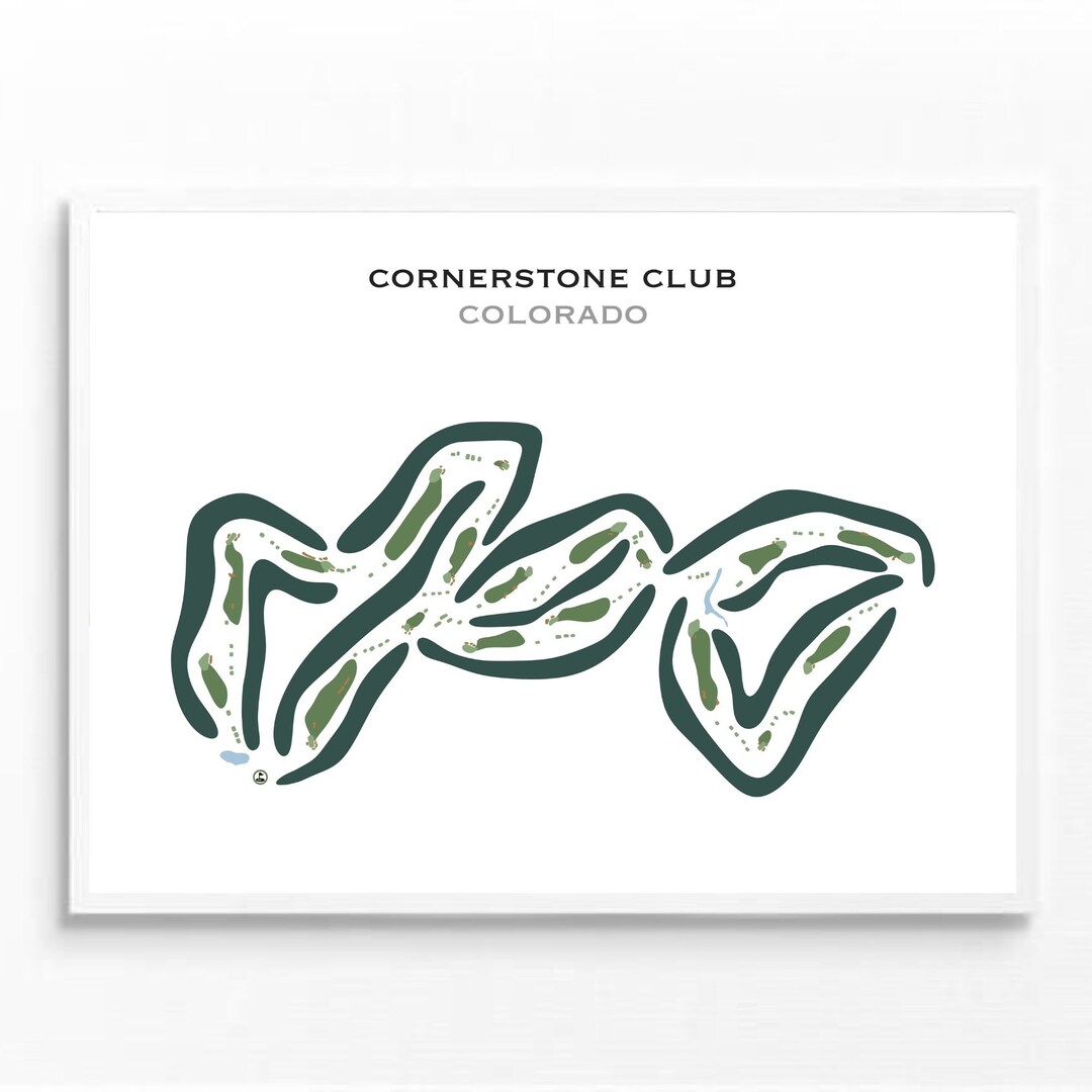 Cornerstone Club, Colorado | Golf Course Map, Golf Map, Golfer Gift for ...