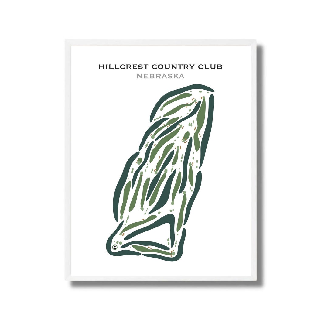 Hillcrest Country Club Nebraska Golf Course Map Print - Etsy