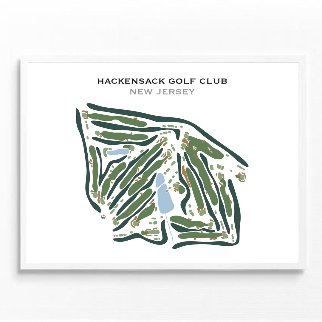 Hackensack Golf Club NJ Golf Course Map Home Decor Golfer - Etsy
