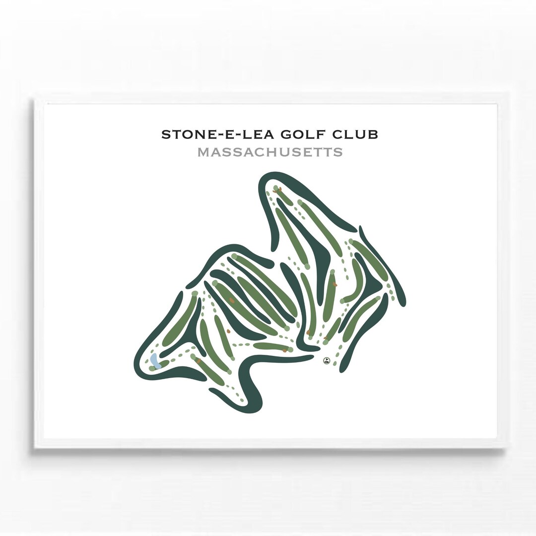 Stone-e-lea Golf Club, MA | Golf Course Map, Golf Map, Golfer Gift for ...