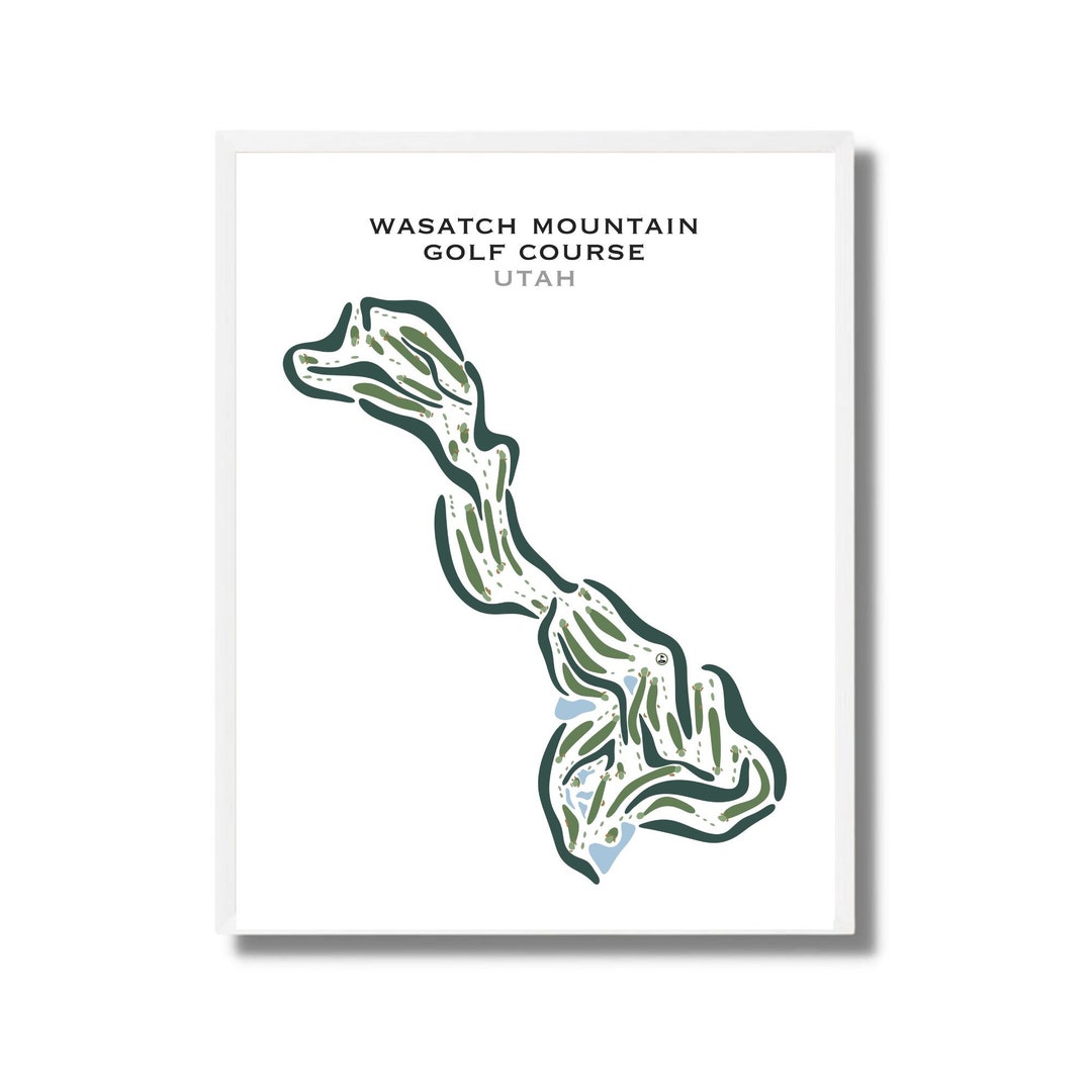 Wasatch Mountain Golf, Utah | Golf Course Map, Golf Map, Golfer Gift ...