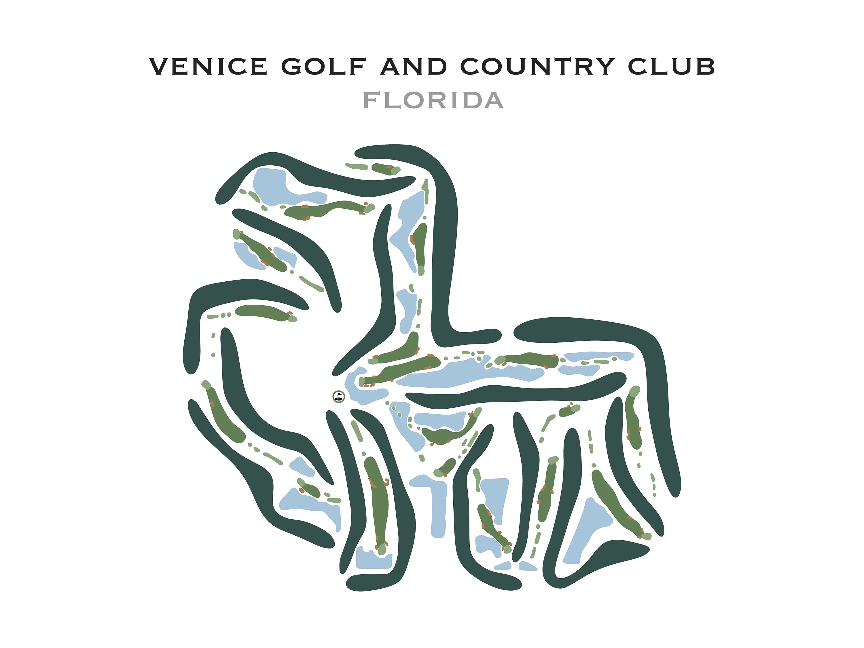 Venice Golf & Country Club FL Golf Course Map Home - Etsy Hong Kong