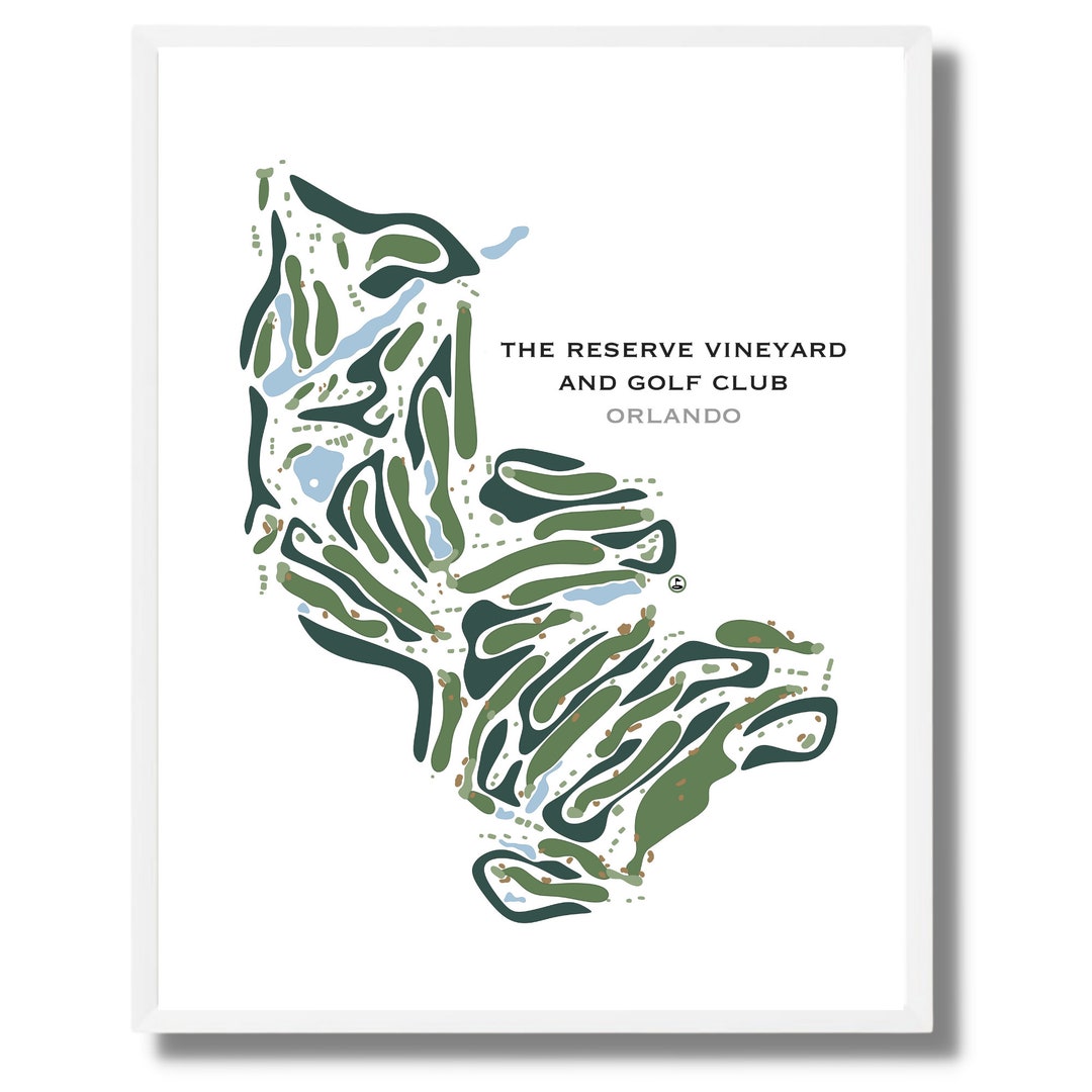 The Reserve Vineyard and Golf Club Orlando Golf Course Map - Etsy