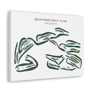 Quintero Golf Club, Arizona, Golf Course Map, Custom Golf Map Print ...