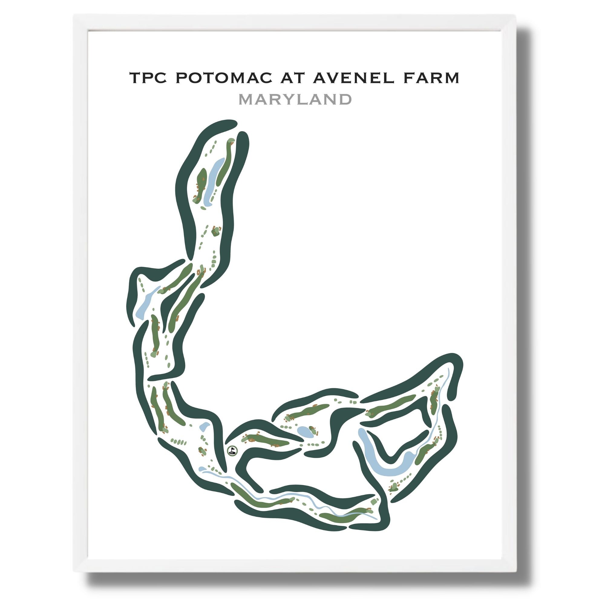 TPC Potomac at Avenel Farm MD Golf Course Map Home Decor - Etsy