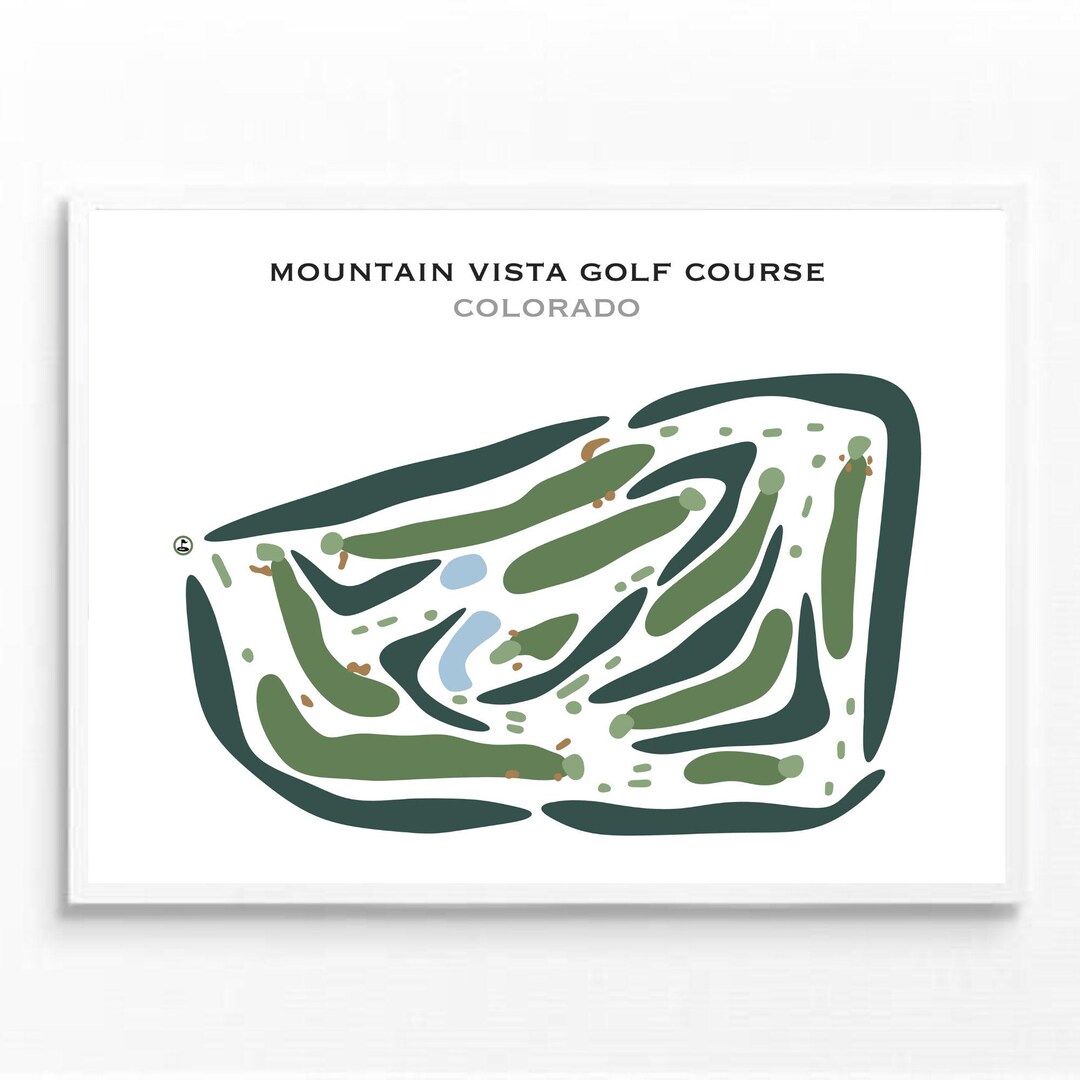 Mountain Vista Golf Course, CO | Golf Course Map, Golf Map, Golfer Gift ...