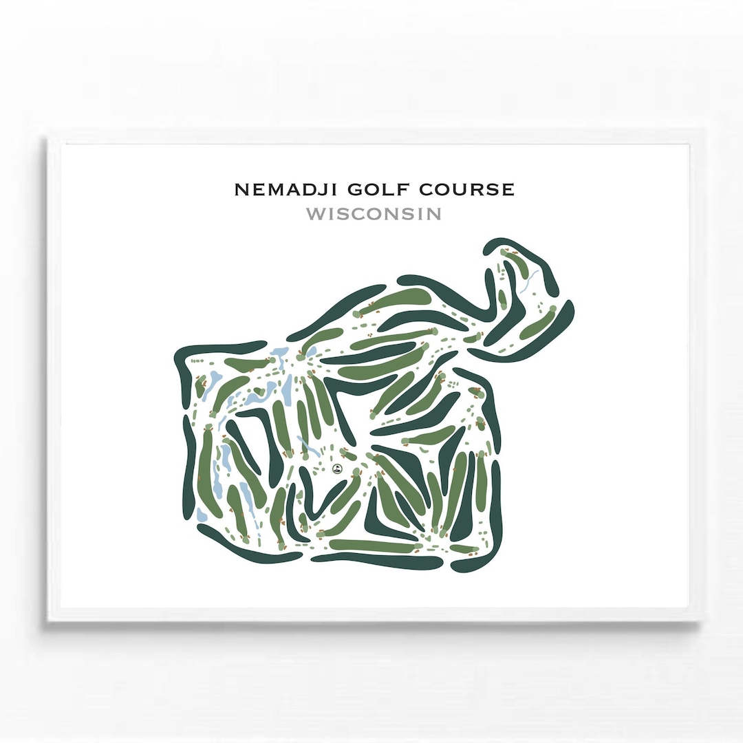 Nemadji Golf Course, WI | Golf Course Map, Golf Map, Golfer Gift for ...