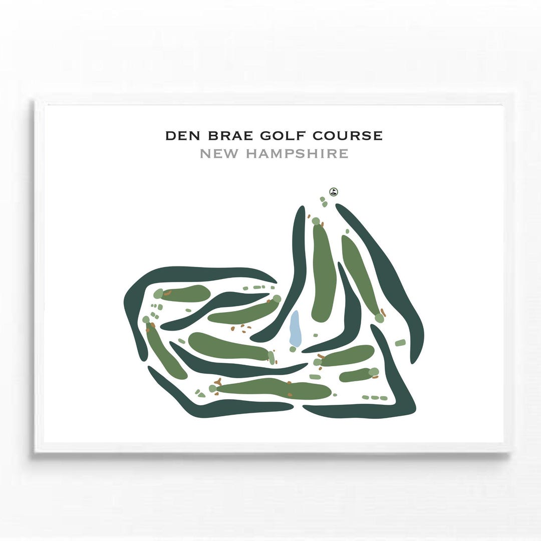 Den Brae Golf Course, New Hampshire, Golf Course Art Print, Golfer ...