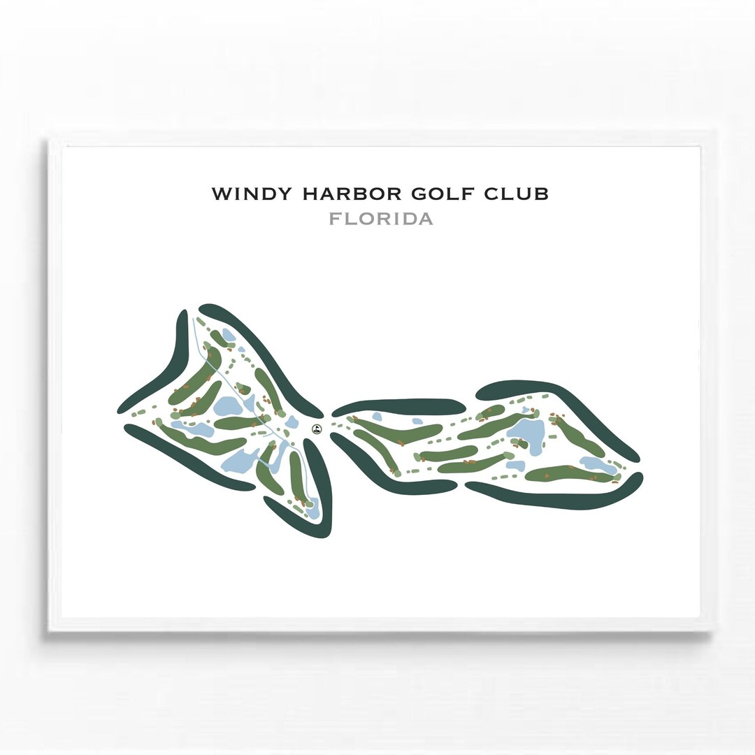 Windy Harbor Golf Club, FL | Golf Course Map, Golf Map, Golfer Gift for ...