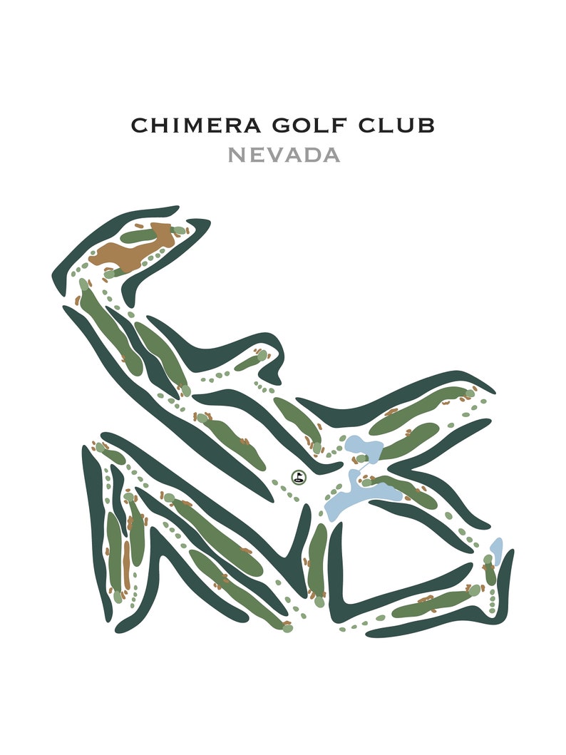 Chimera Golf Club Nevada Golf Course Map Home Decor - Etsy