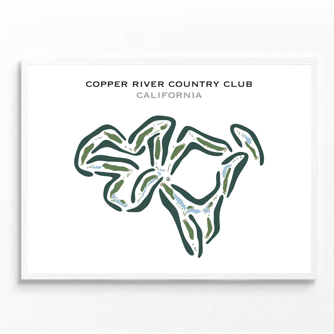 Copper River Country Club, CA | Golf Course Map, Golf Map, Golfer Gift ...