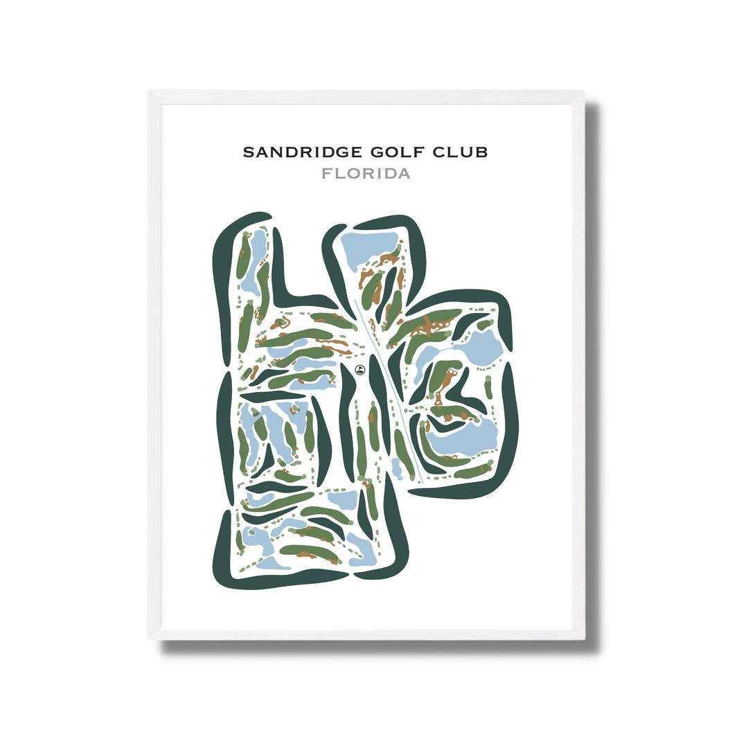 Sandridge Golf Club, FL | Golf Course Map, Golf Course Map, Golfer Gift ...