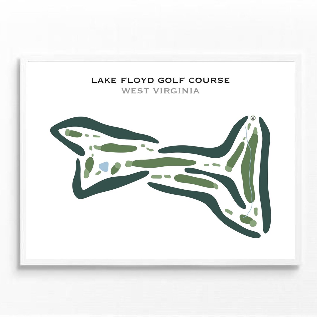 Lake Floyd Golf Course, WV | Golf Course Map, Golf Map, Golfer Gift for ...