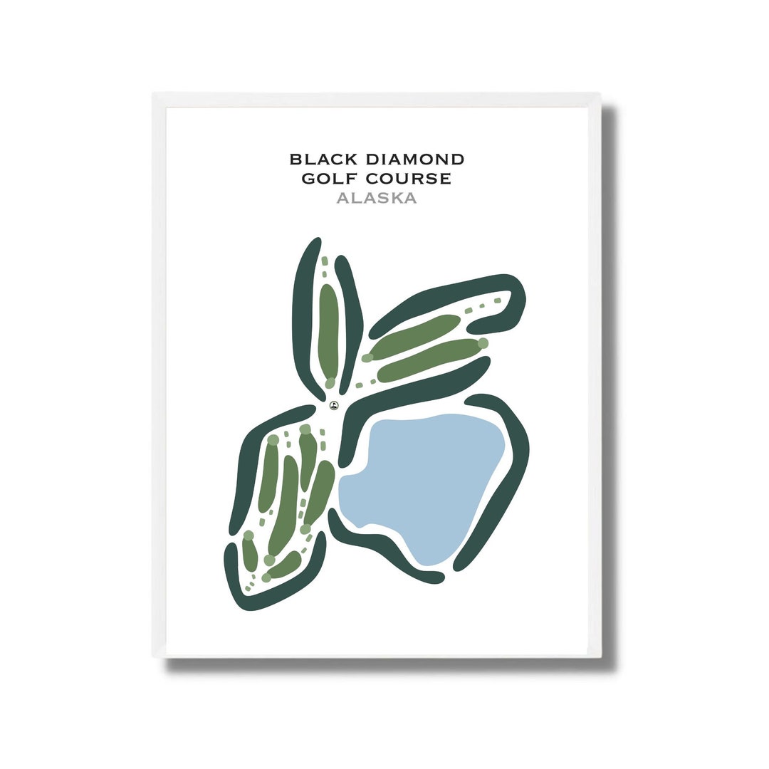 Black Diamond Golf Course, AK | Golf Course Map, Golf Map,golfer Gift ...