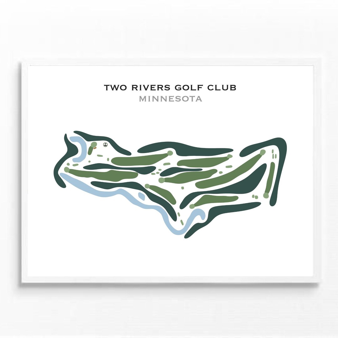 Two Rivers Golf Club, MN | Golf Course Map, Golf Map, Golfer Gift for ...