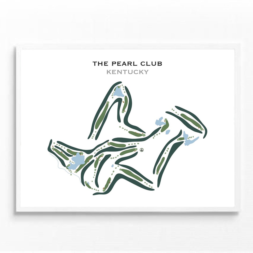 The Pearl Club, Kentucky | Golf Course Map, Golf Map, Golfer Gift for ...