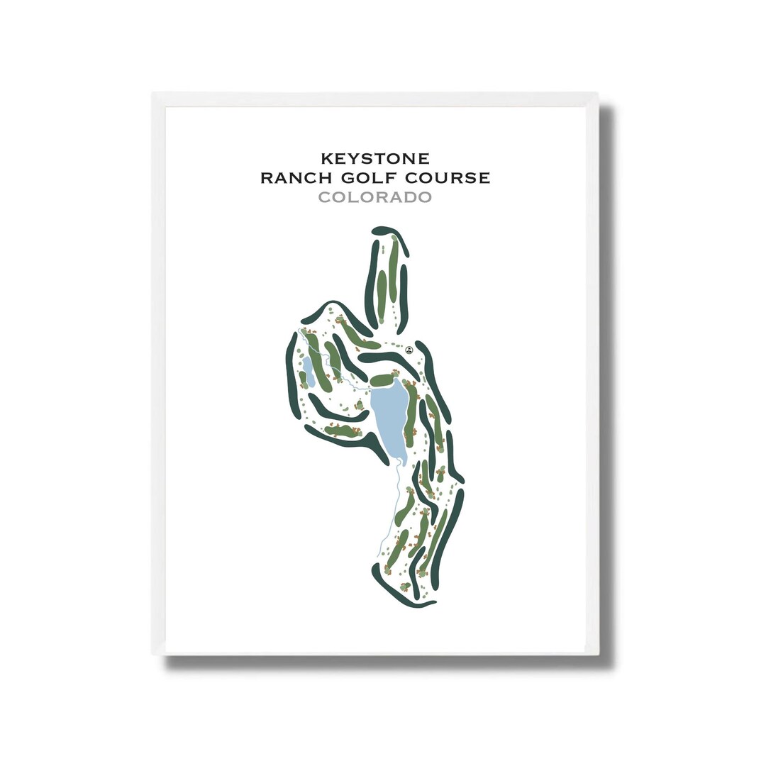 Keystone Ranch Golf Course, CO | Golf Course Map, Golf Map, Golfer Gift ...