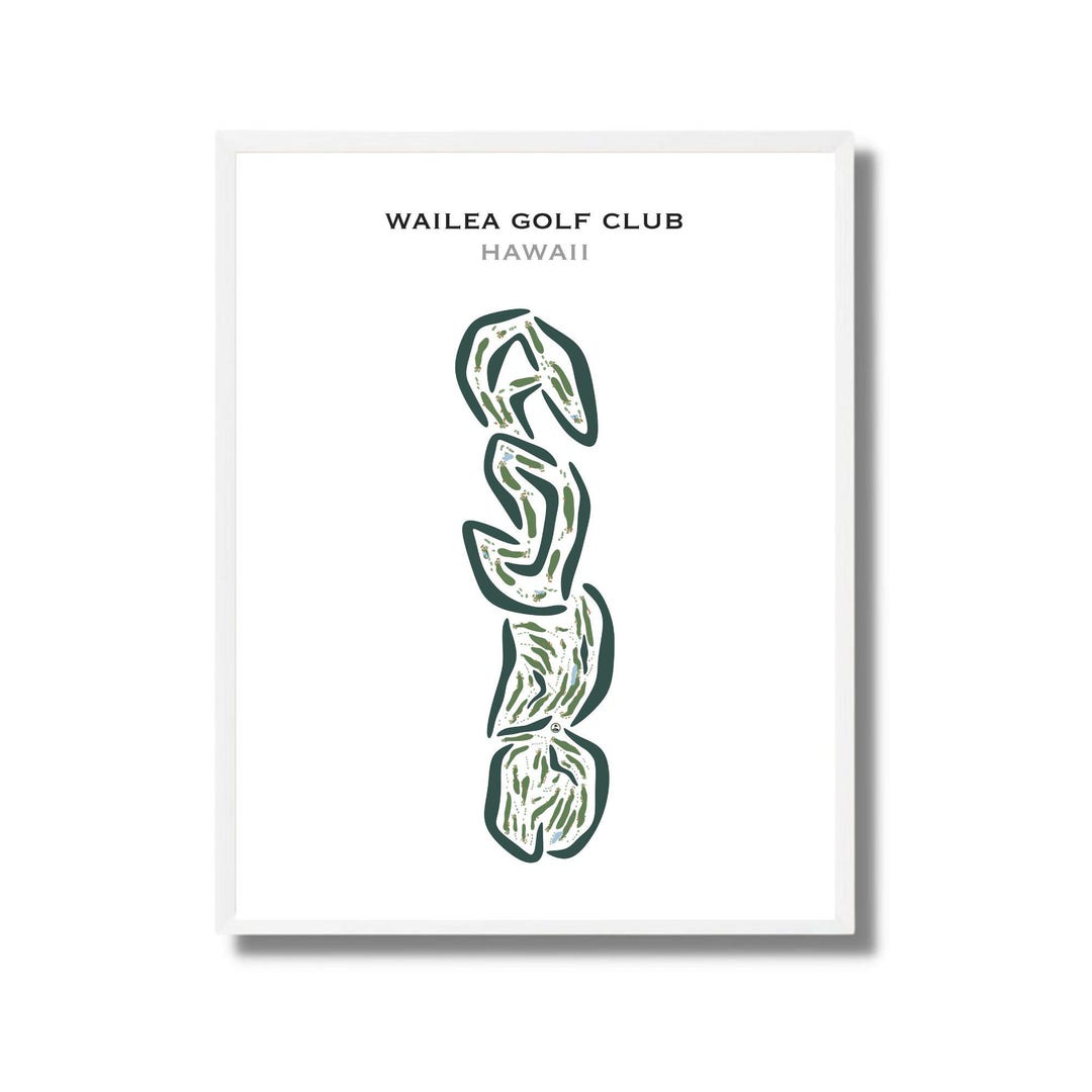 Wailea Golf Club, HI | Golf Course Map, Golf Map, Golfer Gift for Him ...
