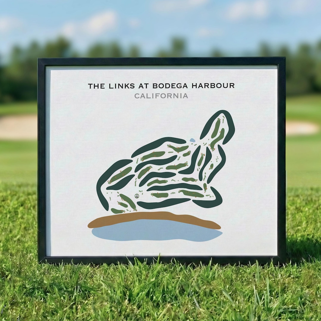 The Links at Bodega Harbour, CA | Golf Course Map, Golf Map, Golfer ...