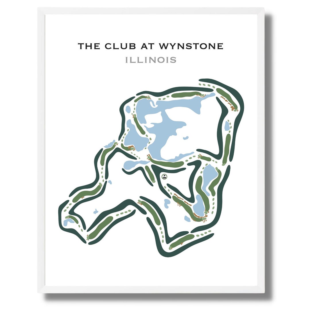 The Club at Wynstone IL Golf Course Map Home Decorgolfer - Etsy