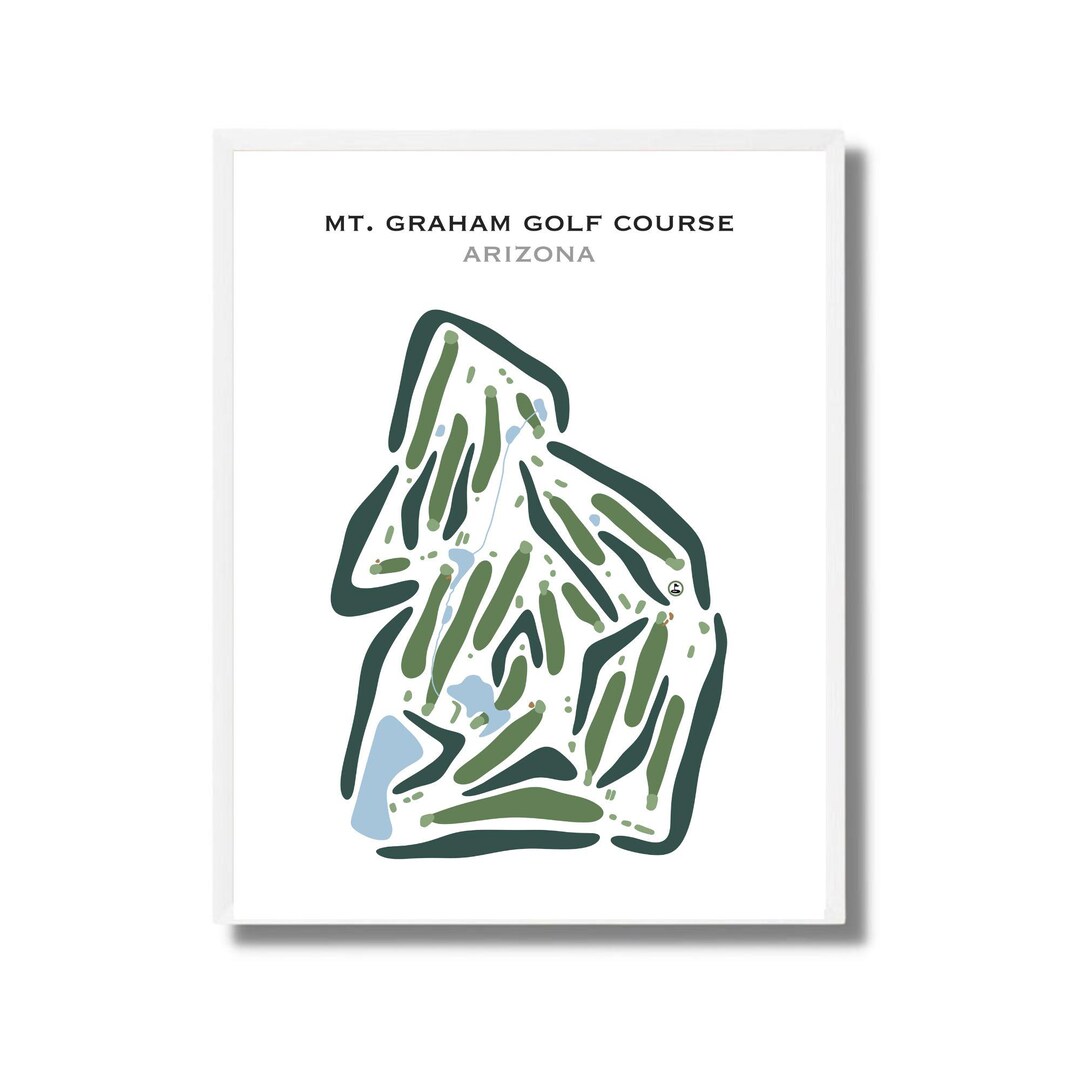 Mt. Graham Golf Course, AZ | Golf Course Map, Golf Map, Golfer Gift for ...