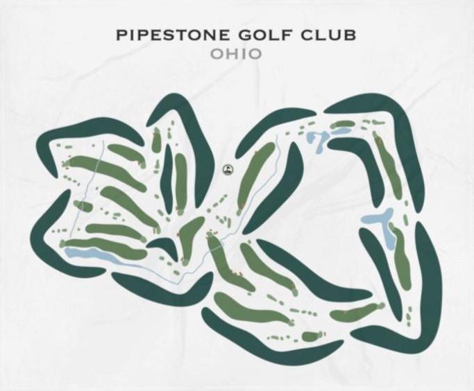 Pipestone Golf Club, Ohio | Golf Course Map, Golf Map, Golfer Gift for ...