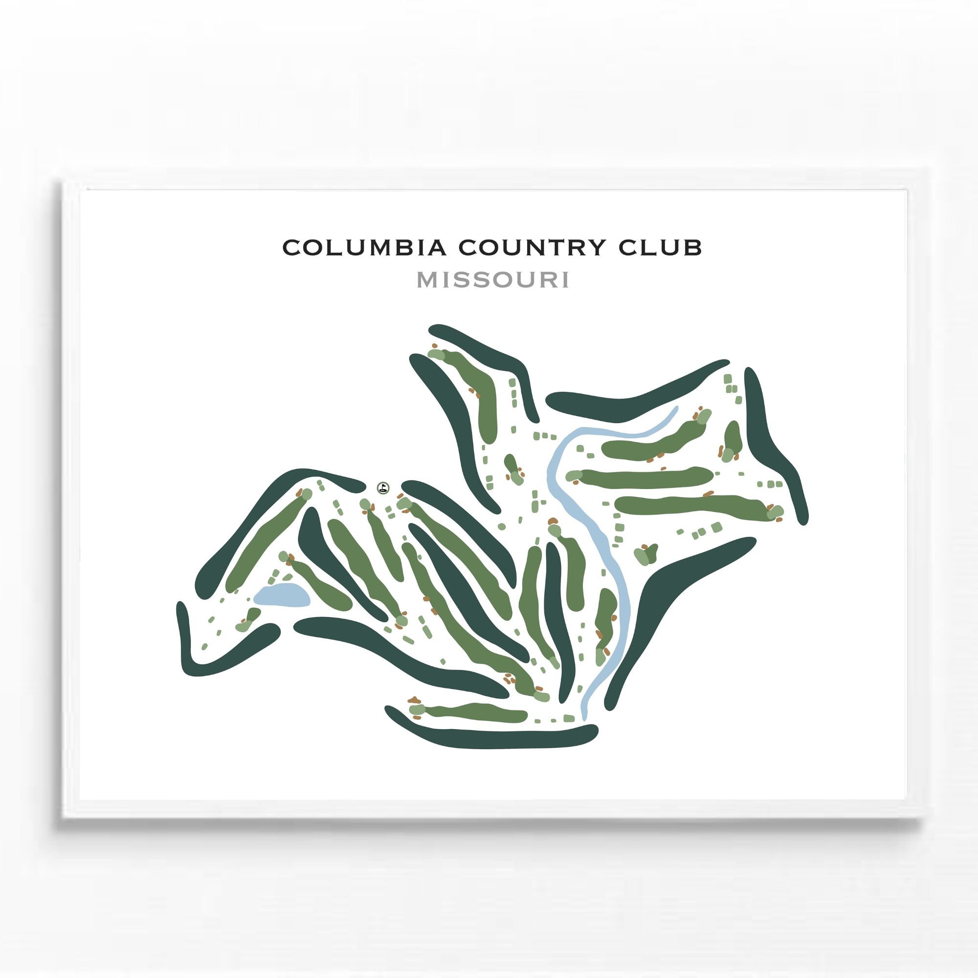 Columbia Country Club, MO | Golf Course Map, Golf Map, Golfer Gift for ...