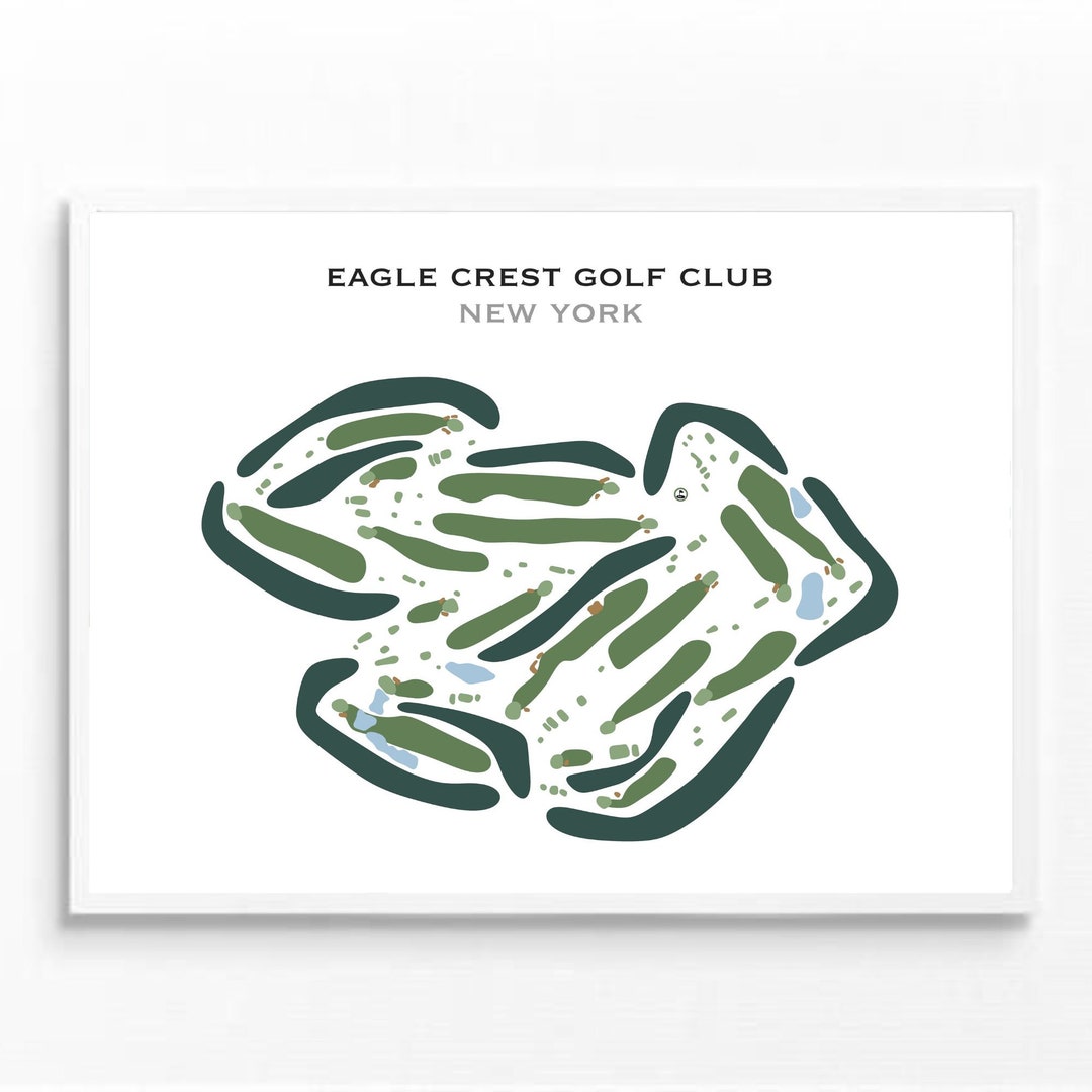 Eagle Crest Golf Club, NY | Golf Course Map, Golf Map, Golfer Gift for ...