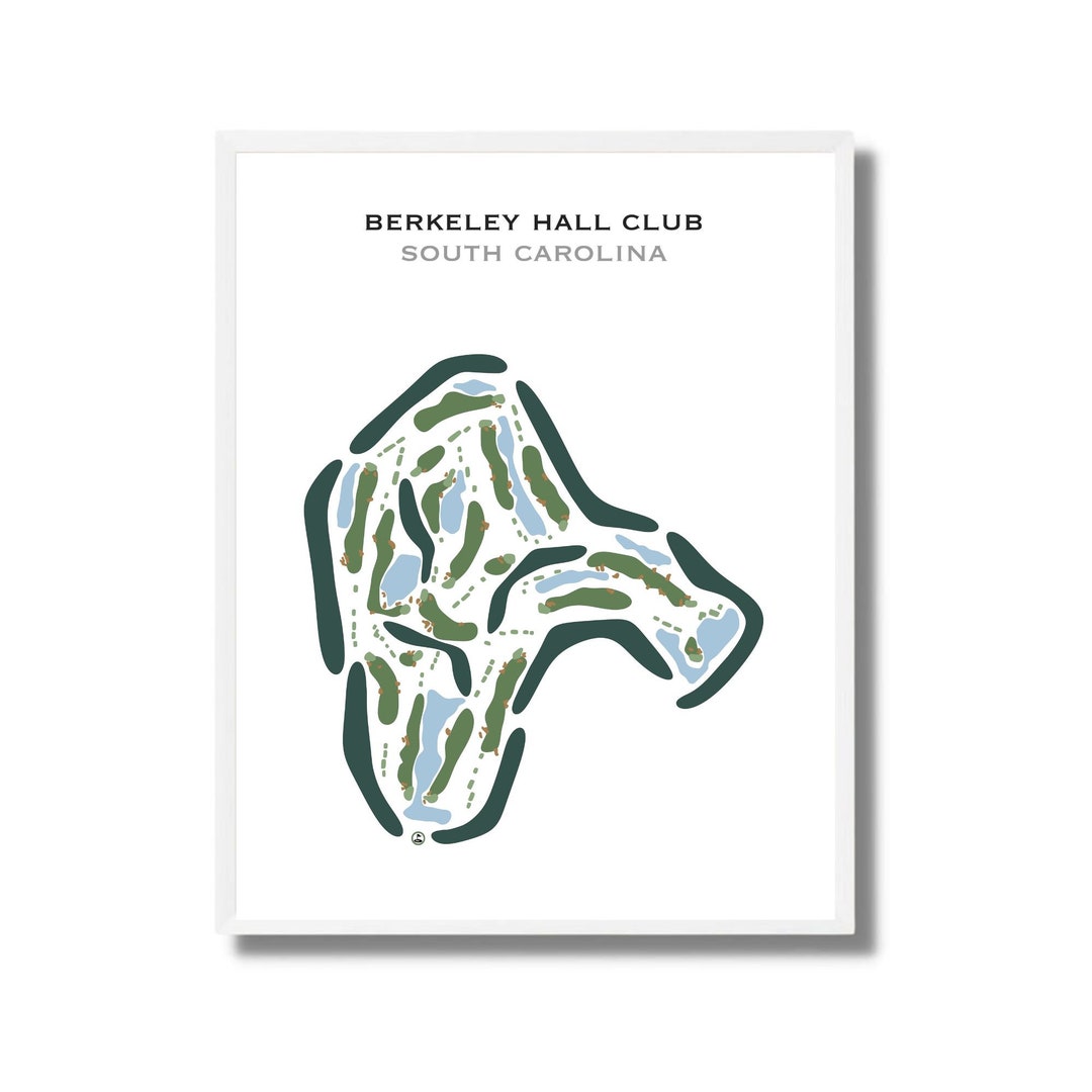 Berkeley Hall Club, SC | Golf Course Map, Golf Map, Golfer Gift for Him ...