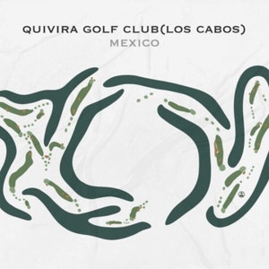 Quivira Golf Club, Mexico | Golf Course Map, Golf Map, Golfer Gift for ...