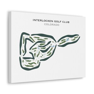 Interlocken Golf Club, CO | Golf Course Map, Golf Map, Golfer Gift for ...