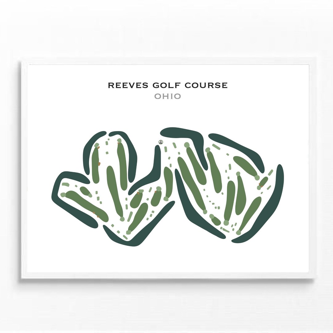 Reeves Golf Course, Ohio | Golf Course Map, Golf Map, Golfer Gift for ...